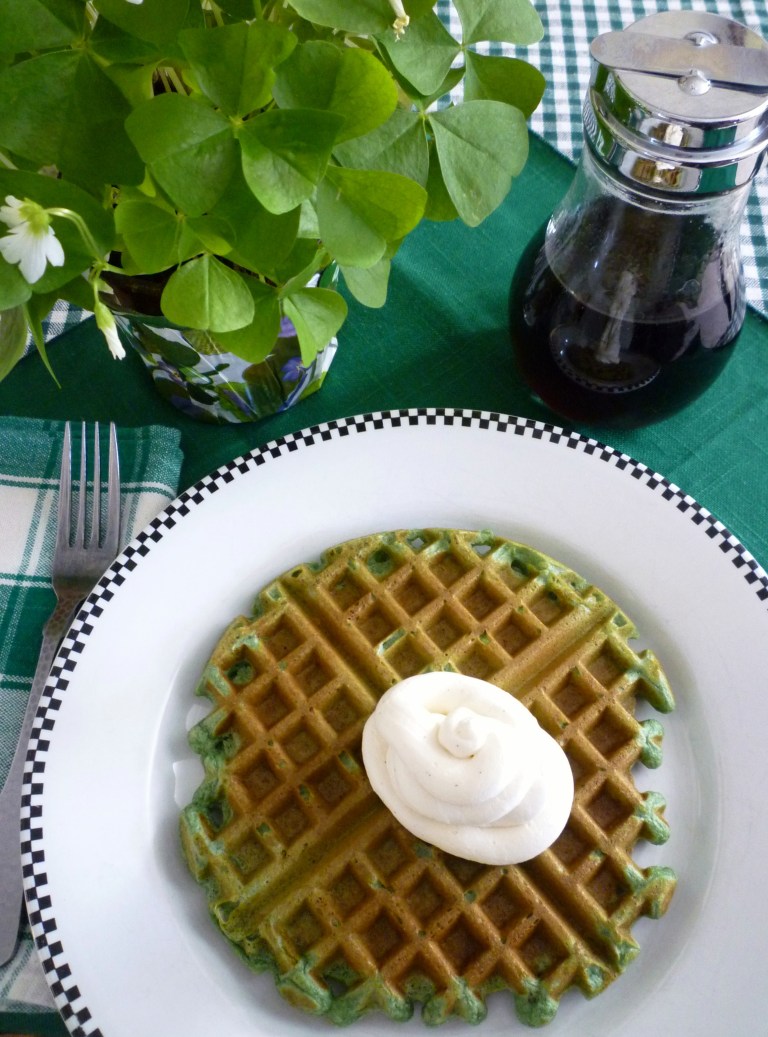 Green Velvet Waffles | SWEET SIMPLE STUFF
